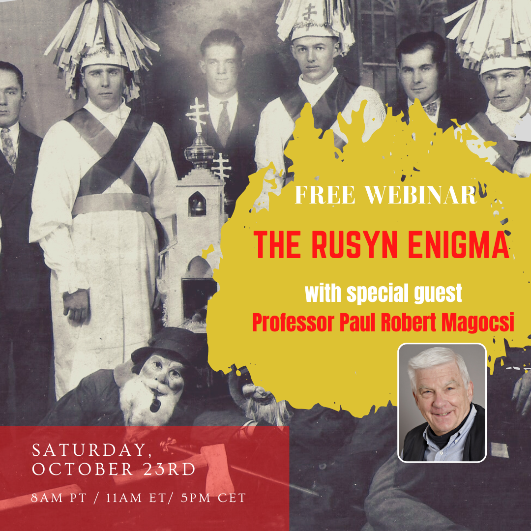Global Slovakia "The Rusyn Enigma" (webinar) | Czechoslovak ...