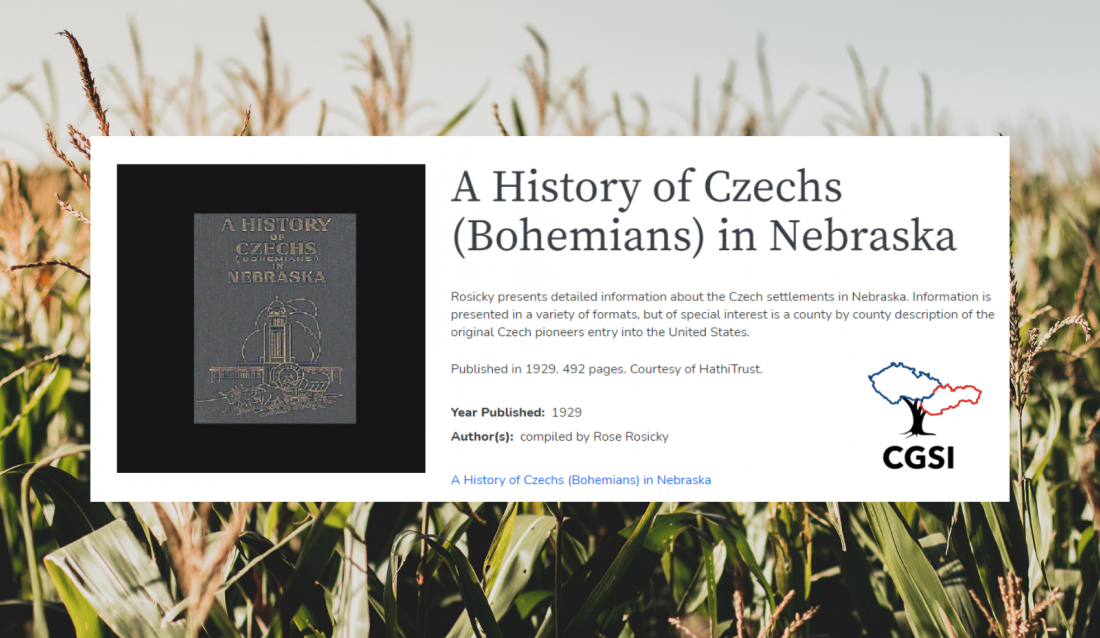 Free Online Source Spotlight: A History of Czechs in Nebraska ...